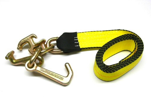 4 XHD RTJ Straps w Cluster Hook 8' Tow Truck Wrecker Car Hauler Trailer ...
