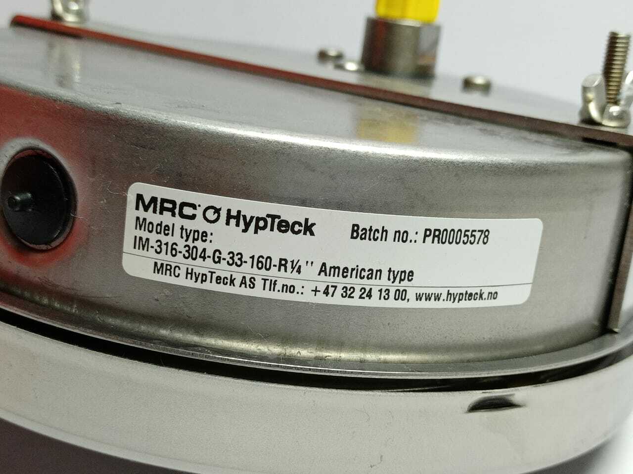 MRC Hyptech 1506989-1 IM-316-304-G-33-160-R1/4 Gauge 0-100000 ibf.ft 0 ...