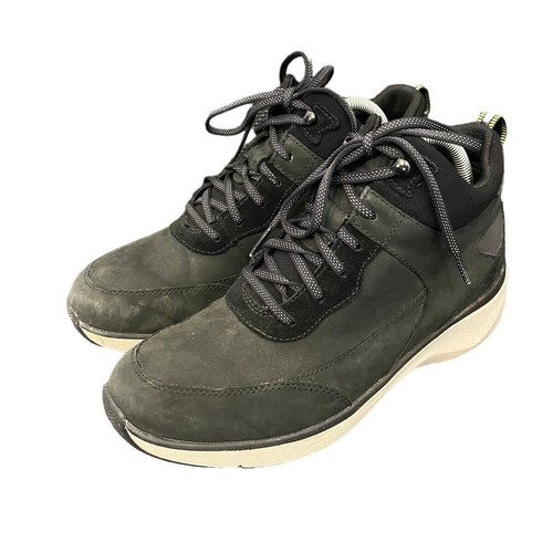 Womens CLARKS Wavewalk Wave Black Waterproof Lace Up Shoes / Size 9.5 ...