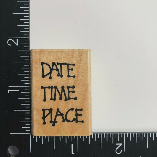Annette Allen Watkins Date Time Place Invitation B713 Wood Mounted ...