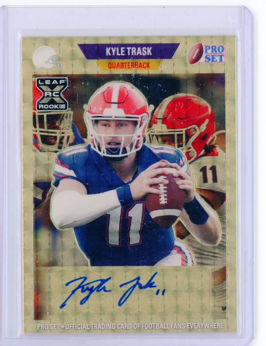 2021 Leaf Pro Set Metal KYLE TRASK Superfractor Gold Vinyl AUTO ...