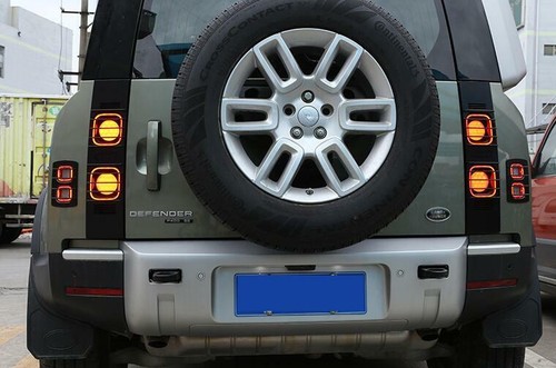 Black Rear Tail Light Lamp Cover Trim For Land Rover Defender 90/110 ...