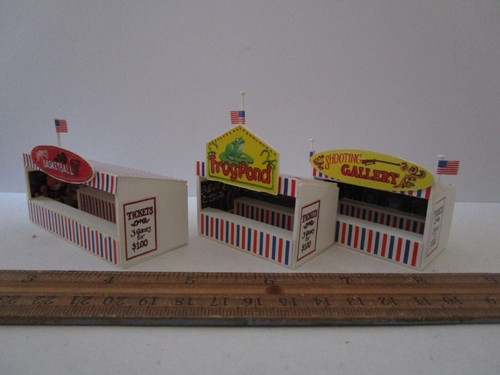 Vintage Built HO 1/87 Scale Carnival Fair Game Booths Lot For Train ...