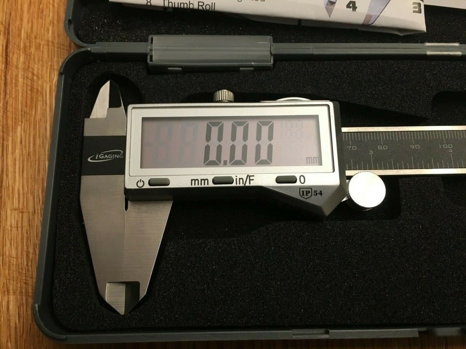 iGAGING IP54 Electronic Digital Caliper 0-6" Display Inch/Metric ...