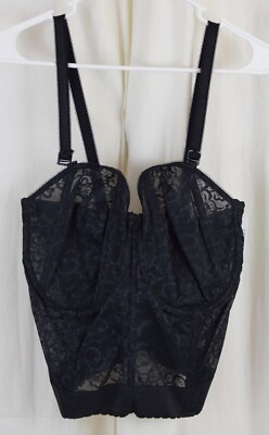 GODDESS womens Lace Bustier Bra Black Size 38FF | eBay