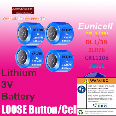 4x CR-1/3N CR 13 N 2L76 KL76 13N KL1/3 LOOSE Eunicell Lithium Battery ...