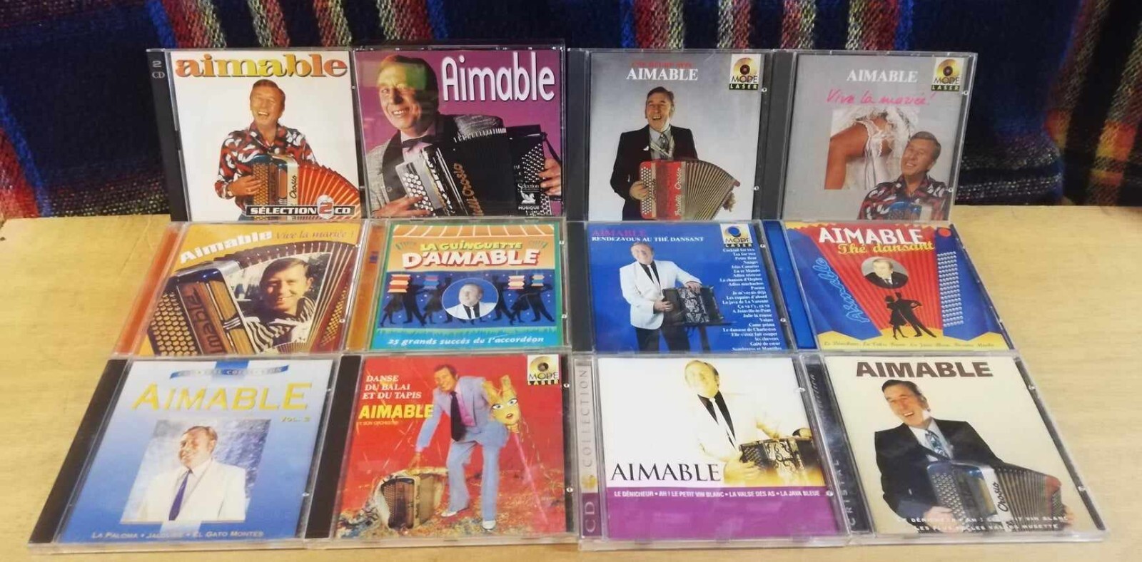 Lot de 12 CD d'AIMABLE (accordéon) dont 1 double et 1 quintuple album ...