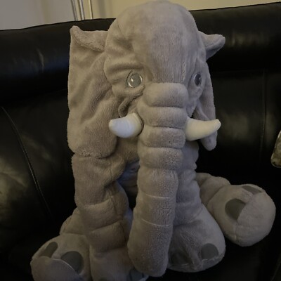 IKEA Large JUMBO Soft Plush Elephant 20 inch Stuffed Animal Grey Toy ...
