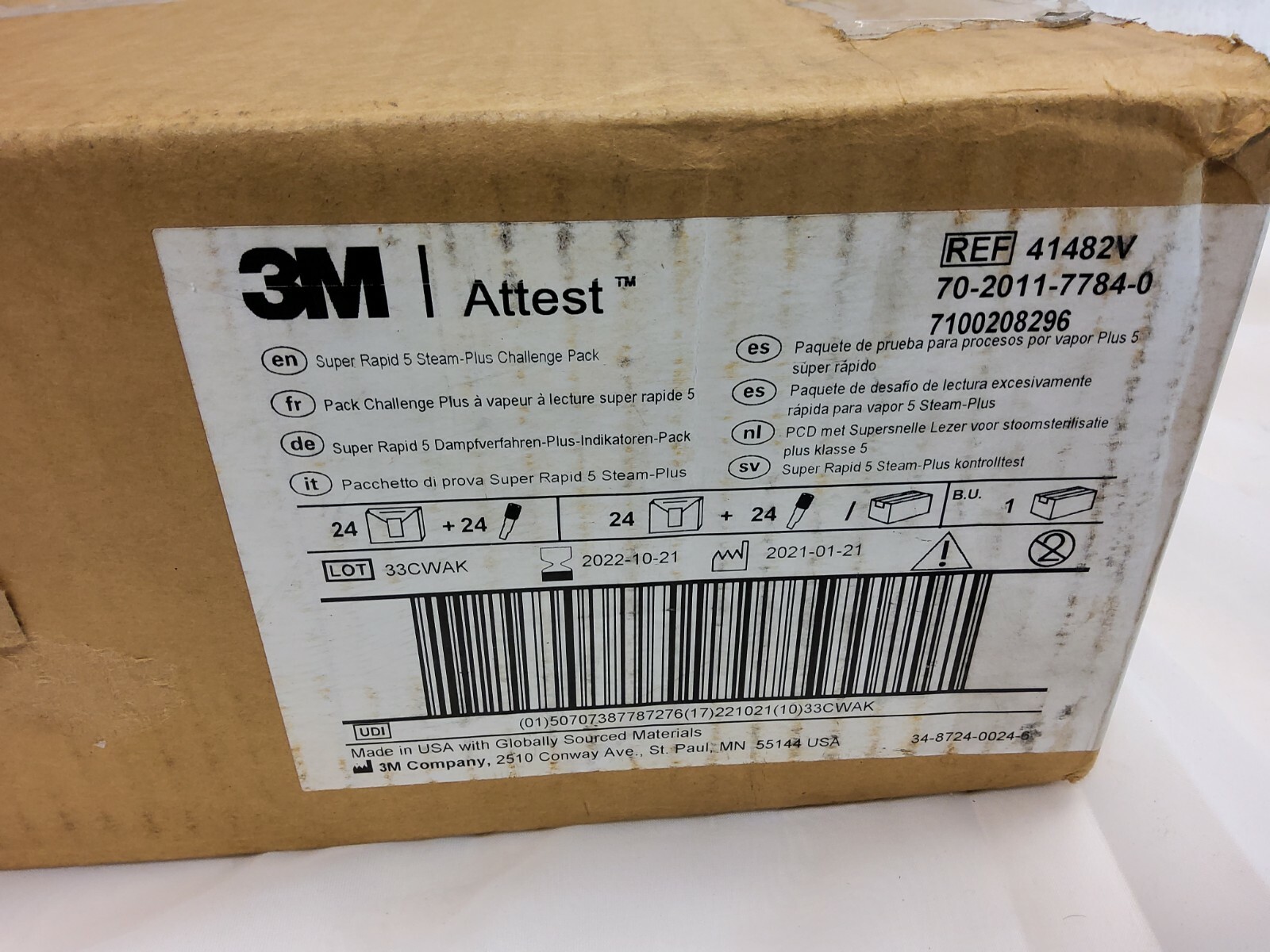 New 3M ATTEST super rapid 5 steam plus challenge pack 41482V 2022 Box ...