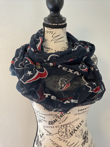 NFL Houston Texans Football Blue Lightweight Sheer Infinity Scarf (HT3 ...