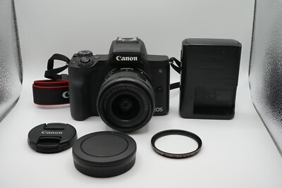 Canon EOS M50 24.1MP Mirrorless Camera (Kit with 15-45mm STM Lens ...