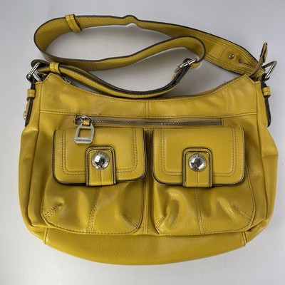 Tyler Rodan Purse Handbag Bright Mustard Yellow Silver Hardware SO MANY ...