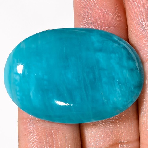 ICE AMAZONITE Oval Cabochon Top Amazonite Gemstone 57.45 Cts 24x36x8 mm ...