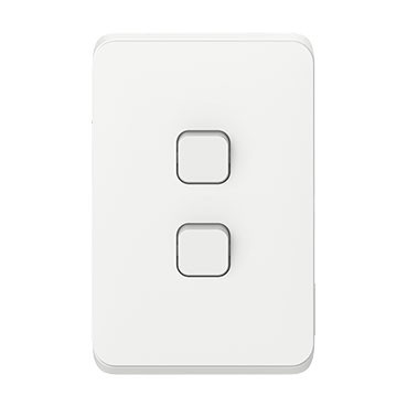 Clipsal Iconic Series Switch Vert 2G 10Ax 250V Extra White -3042VA-XW ...