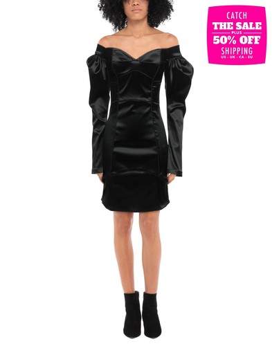 RRP€543 SIMONA CORSELLINI Mini Dress IT40 US4 UK8 S Black Stretch Made in Italy | eBay