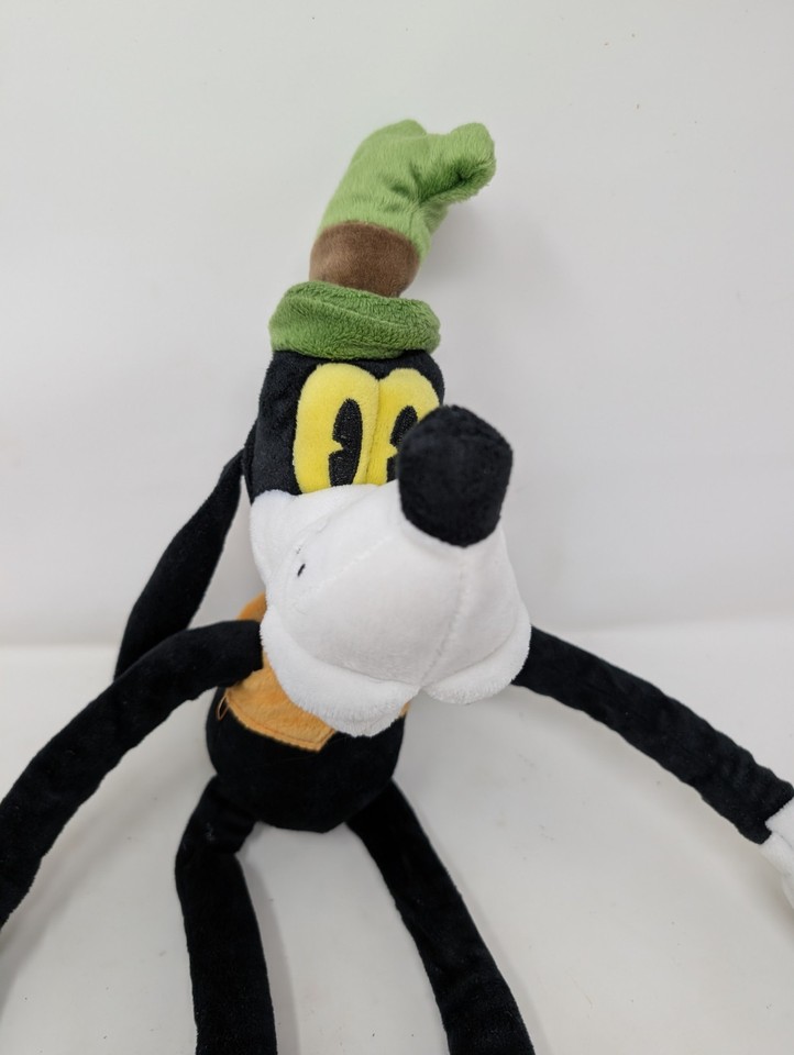 Disney Parks Goofy Plush Green Hat Orange Vest Long Legs Arms Stuffed ...