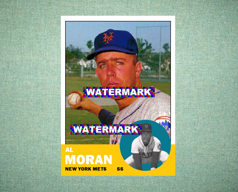 Al Moran New York Mets 1963 Style Custom Baseball Art Card | eBay
