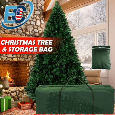 7.5FT Artificial PVC Christmas Tree W/Stand &9FT Large Xmas Ornament ...
