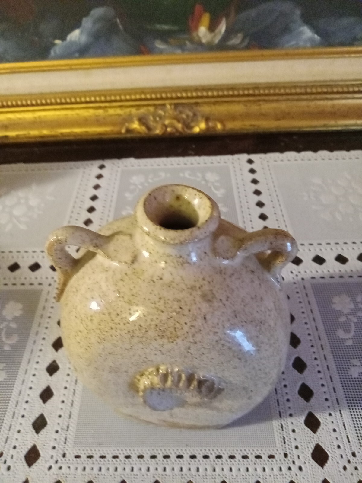 Vintage 1970 Fogarty Folk Art Pottery Medicine Bottle Signed And Dated ...