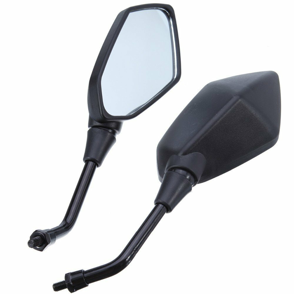 Black Motorcycle M10/10mm Rear View Side Mirrors for Honda GROM MSX125 ...