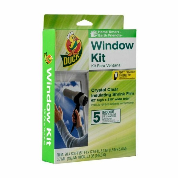 Duck Window Insulation Kit Fits 5 3x5 Windows Shrink Film Indoor for ...