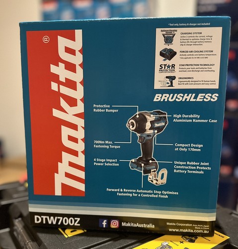 Makita DTW700Z 18V LXT Brushless 1/2" Mid Torque Impact Wrench - Skin ...