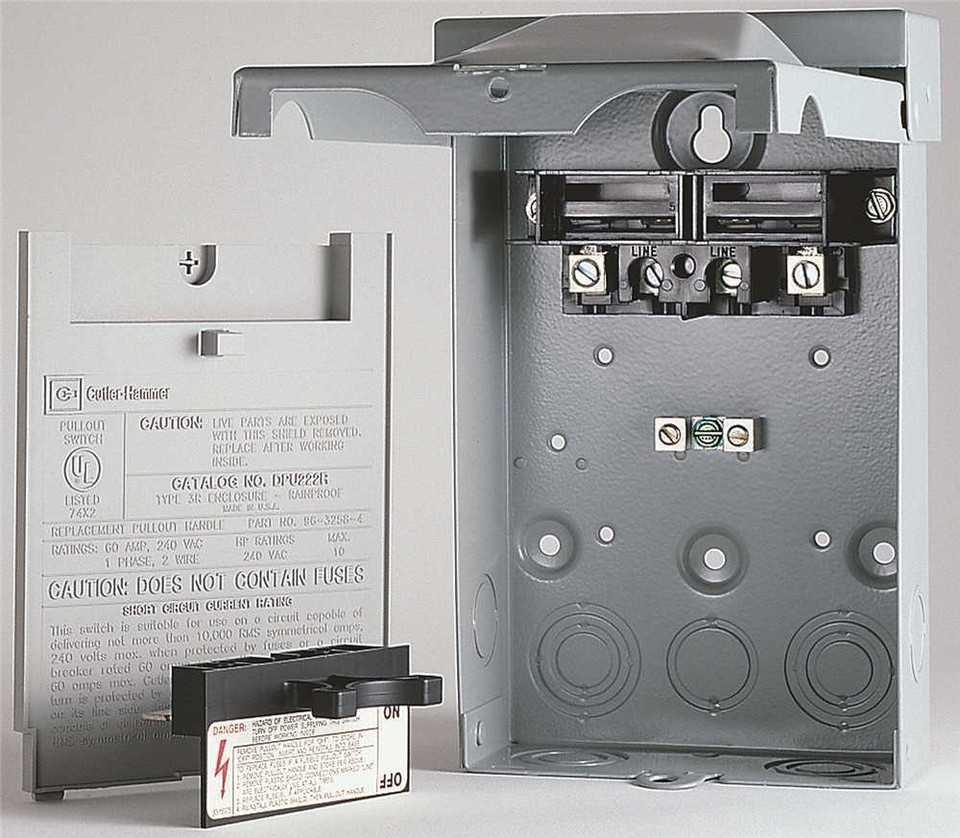 Eaton DPU222R 60 Amp Non-Fuse AC Disconnect RainTight 10782113926855 | eBay