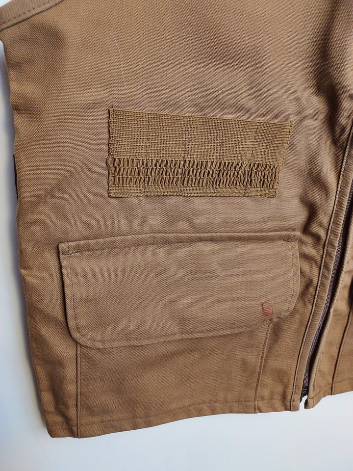 Vtg Walls Canvas Work Vest Mens L Full Zip Quarpel Water & Oil ...