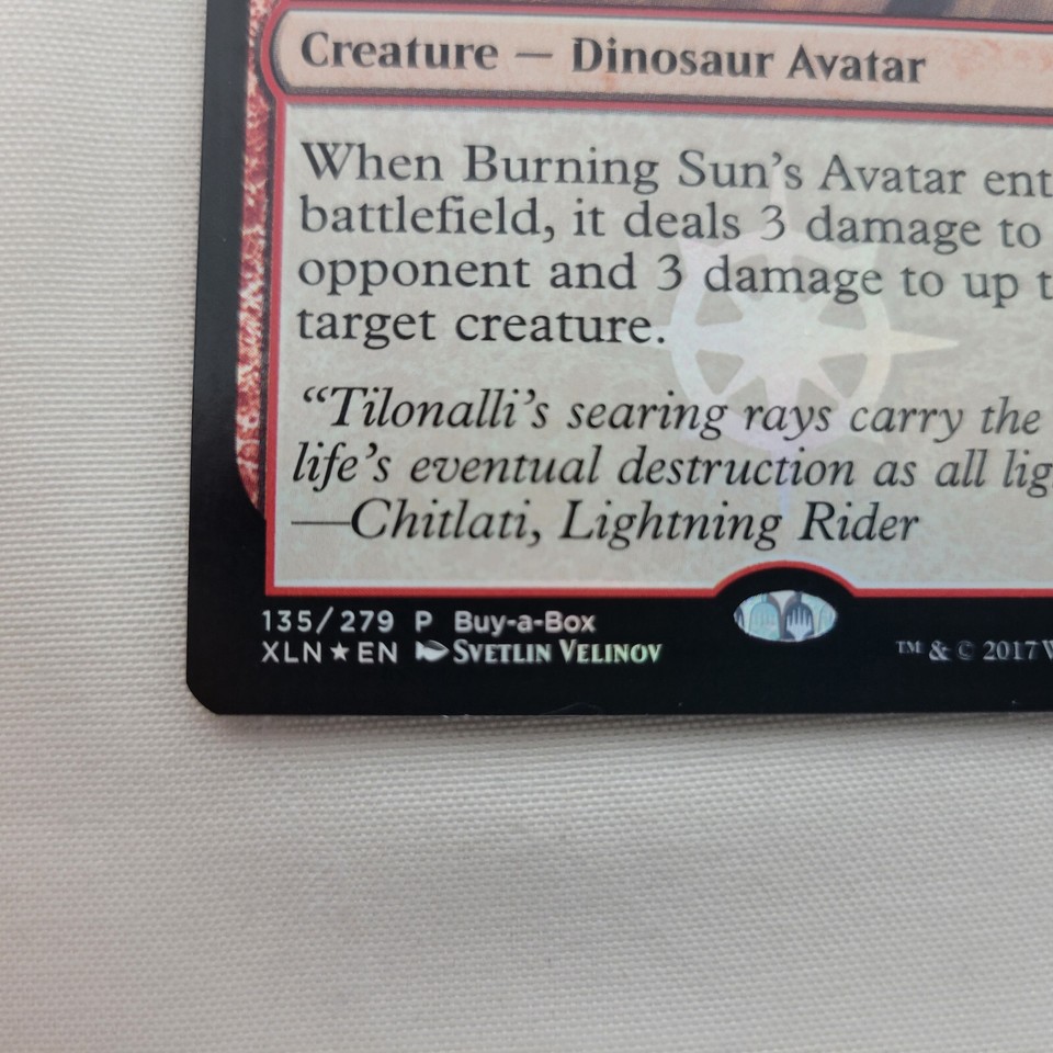 2x MTG FOIL Burning Sun's Avatar Buy Box Promo NM Near Mint Magic the ...