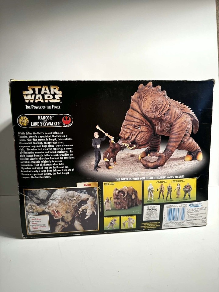 Star Wars POTF Rancor Monster & Luke Skywalker Set NEW – Damaged Box ...