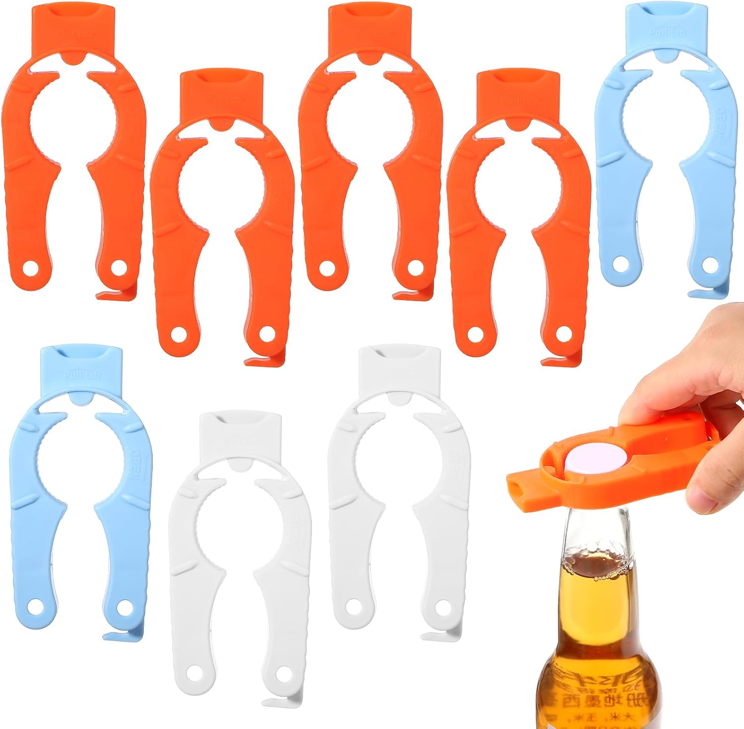 8 Pcs Water Bottle Opener Plastic Bottle Cap Opener Multi-Purpose ...