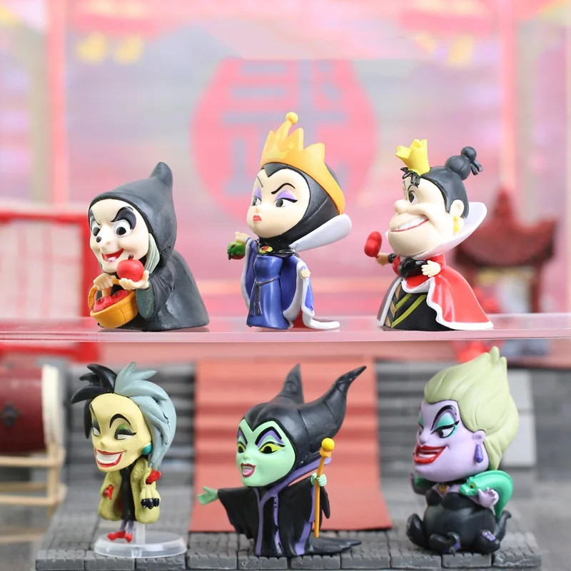 Q Version Anime Figure Queen Maleficent Evil Jasmine Rapunzel Kawaii ...