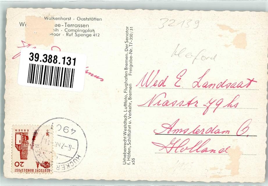39388131 - 4905 Spenge Walkenhorst Gasthaus Terrassen Campingplatz | eBay