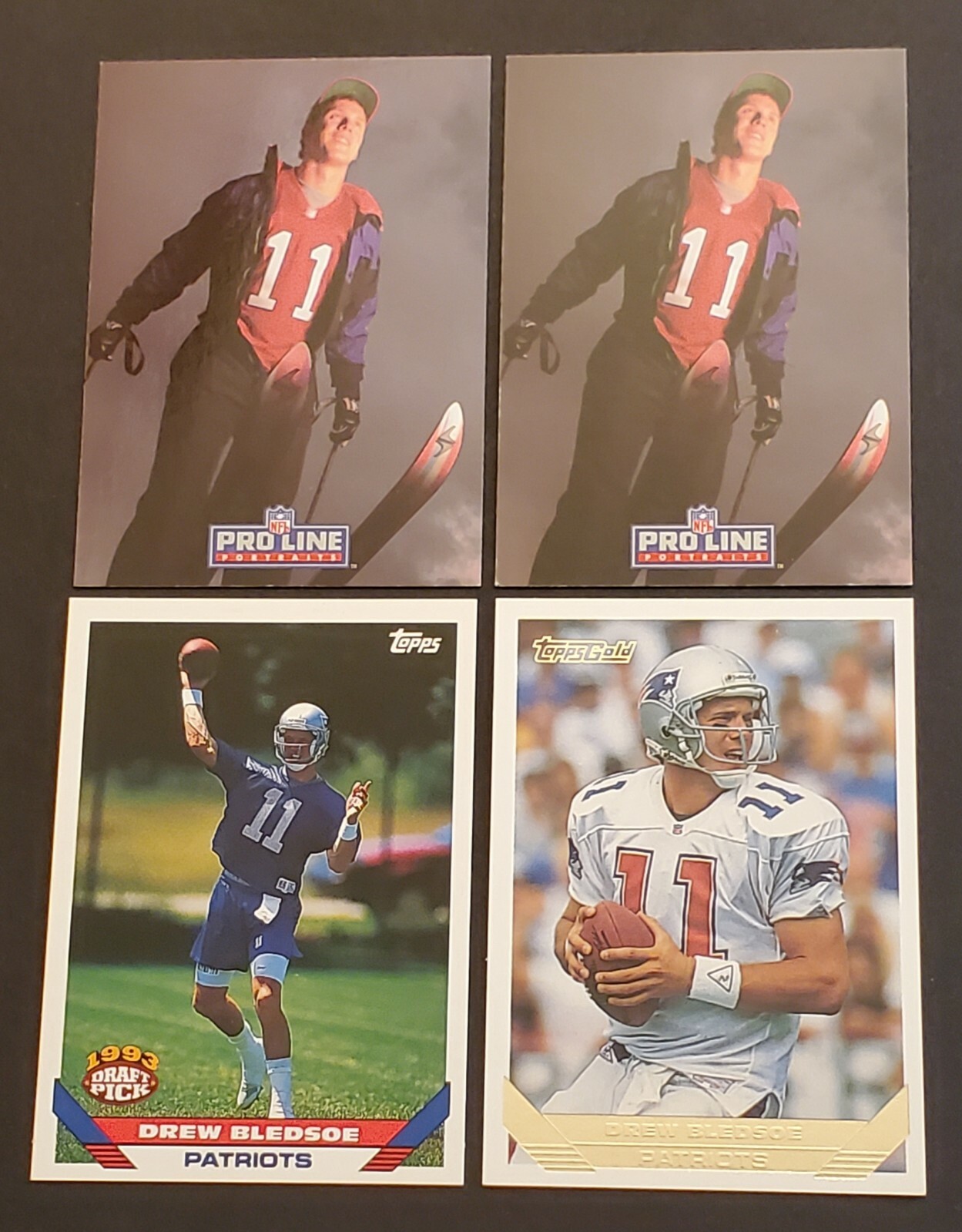 1993 Drew Bledsoe 4 Card Rookie Lot Classic Topps Gold Rc New England ...