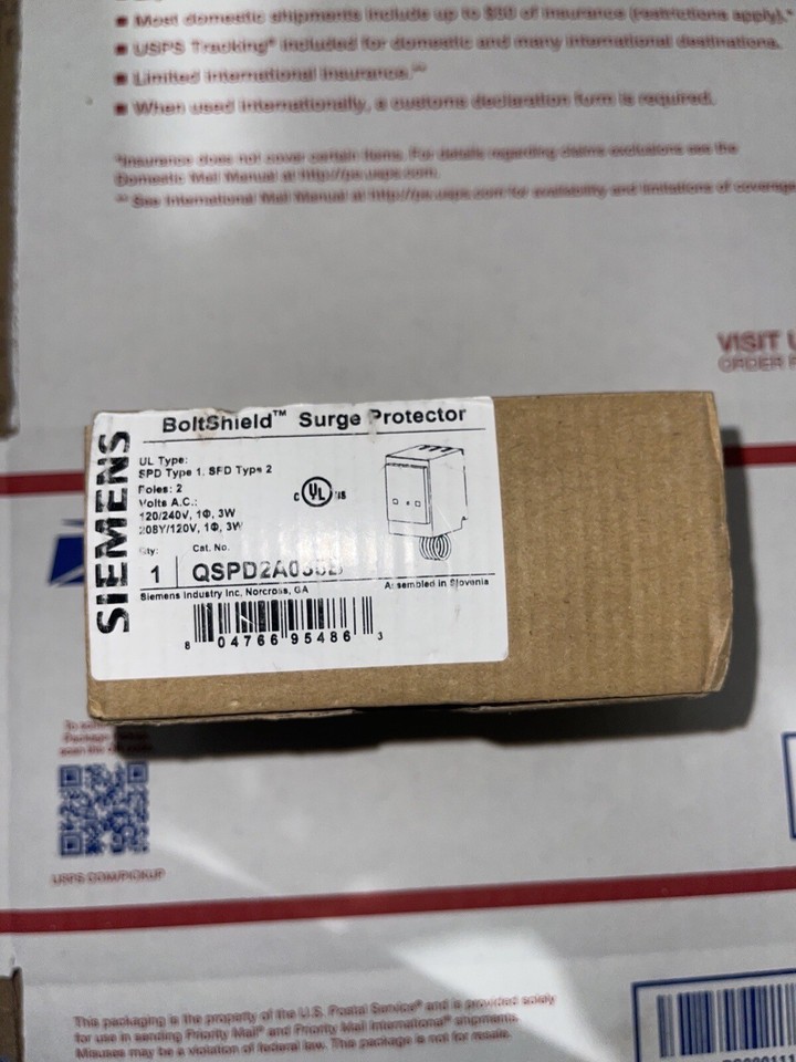 QSPD2A035B SIEMENS BOLTSHIELD 2-POLE 35kA SURGE PROTECTION DEVICE 120 ...