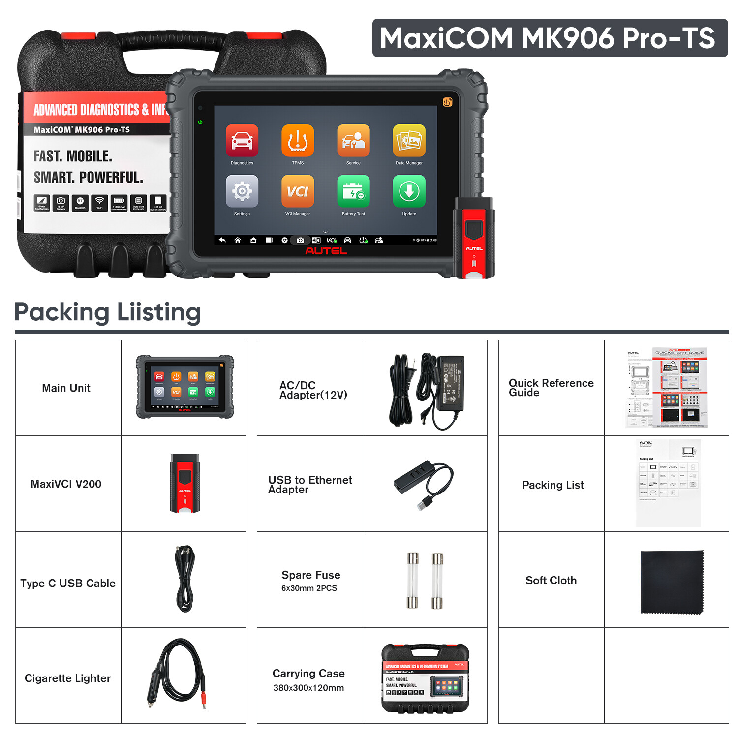 Autel MaxiCOM MK906 Pro-TS Upgrade of MaxiSys MS906 Pro TS MS906 Pro ...