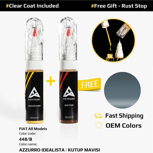 Touch Up Paint For FIAT All Models Code: 448/B AZZURRO IDEALISTA ...