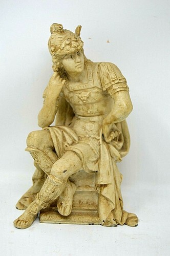 VTG Greco Roman Cast Metal Statue Figure Sculpture 10 inches Home ...