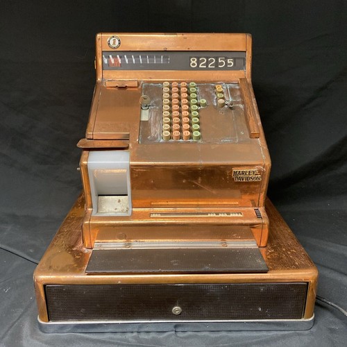 Vintage National Shop Till Register copper - Fred Warr Harley Davidson ...