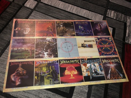 Megadeth “Album Art Collage” Vic Rattlehead Poster | eBay