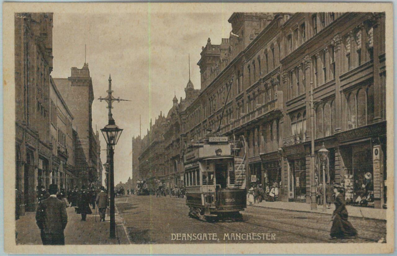 90687 - UNITED KINGDOM - Vintage POSTCARD - MANCHESTER Deansgate TRAM ...