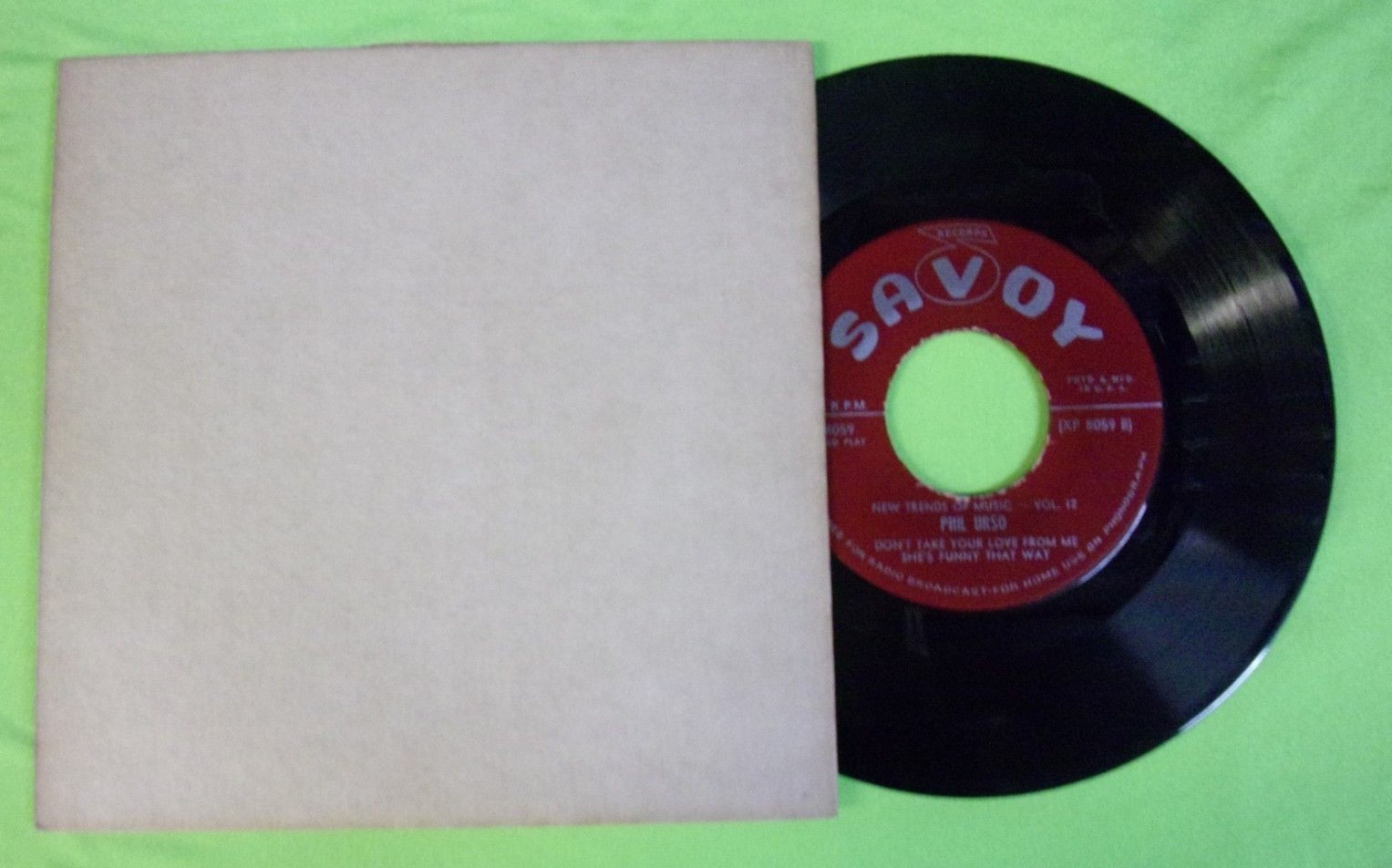 Rare Jazz EP 45: Phil Urso - New Trends Of Jazz Vol. 12 - Savoy XP 8059 ...