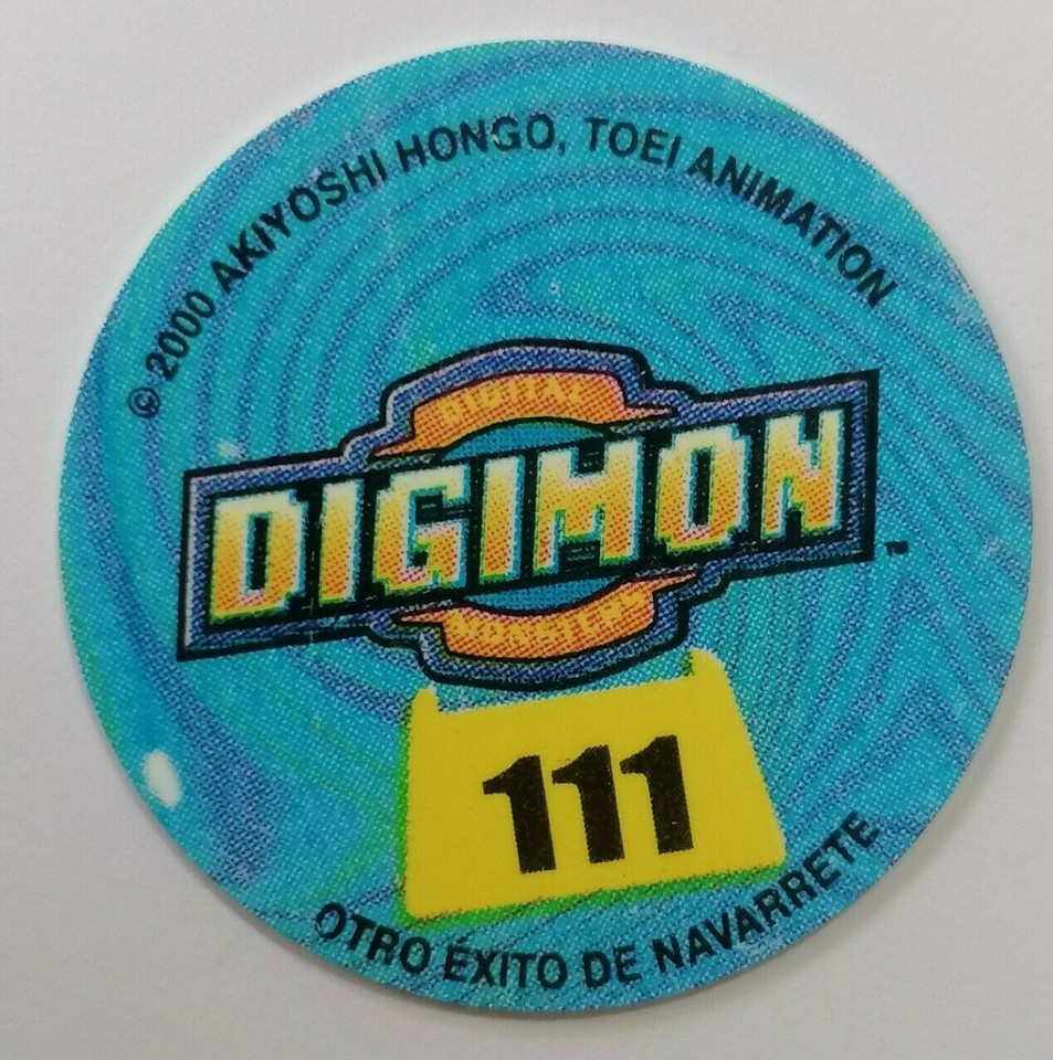 TAZO DIGIMON #111 Dokugumon 2000 PERU South America Toei Animation Pogs ...