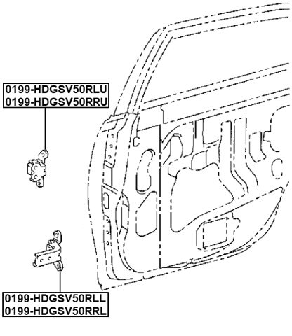 Rear Left Door Lower Hinge Fits Daihatsu 68780-52031, 6878052031 | eBay