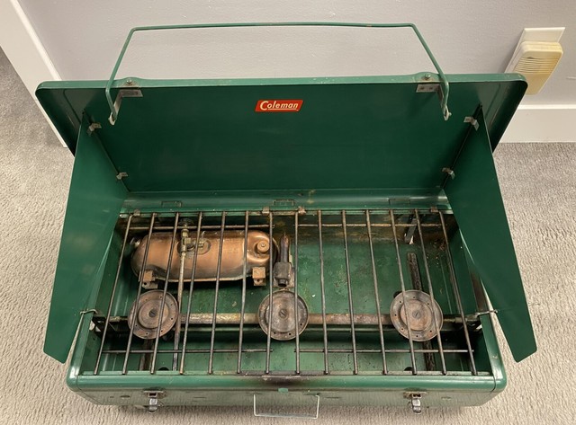 Vintage Coleman 426B 3 Burner Camp Stove With Tank for sale online | eBay