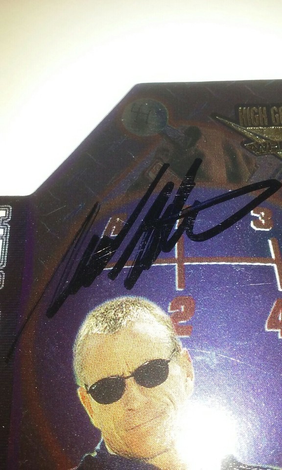 Mark Martin Autograph Insert 1999 High Gear Wheels Gear Shifter Card ...