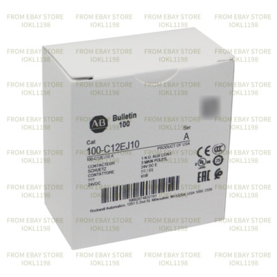 100-C12EJ10 100-C IEC Contactor 24V DC Electronic Coil New Sealed Allen ...