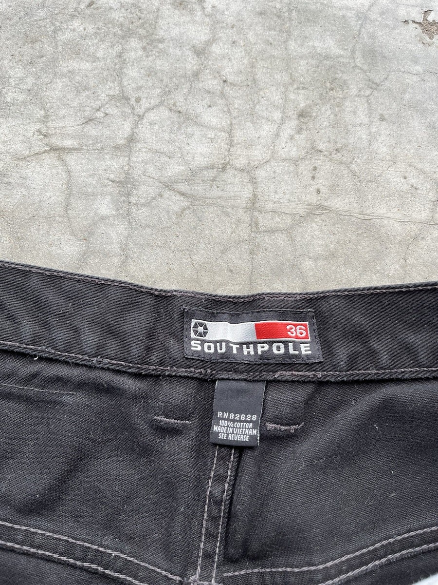 Vintage 90's South Pole Super Baggy Black Denim Jean Shorts Vintage 90's South Pole Super Baggy Black Denim Jean Shorts
