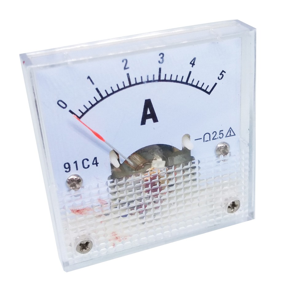 DC 0~5A Analog Amp Current Pointer Needle Panel Meter Ammeter 91C4- | eBay