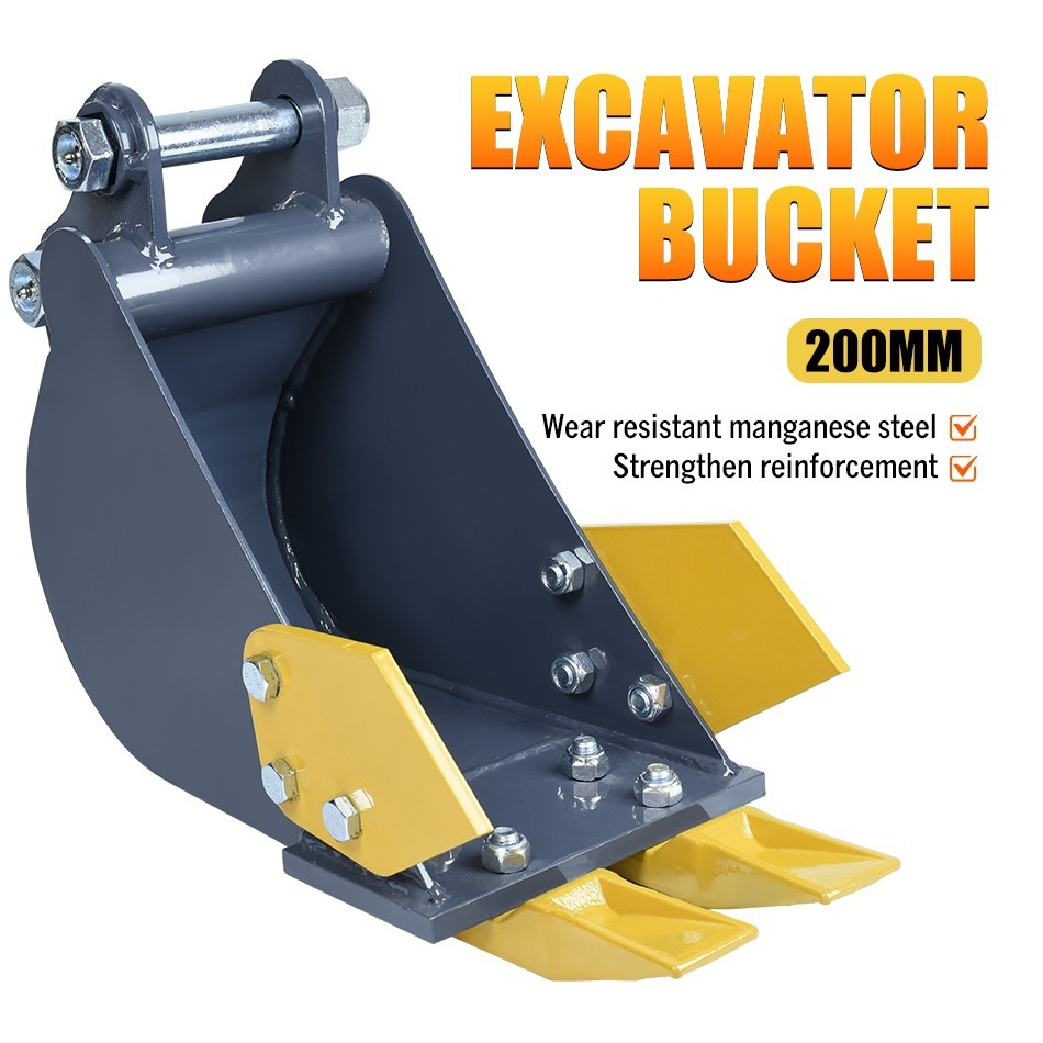 200mm Grey Narrow Bucket for Mini Excavator Attachments - Free Shipping ...